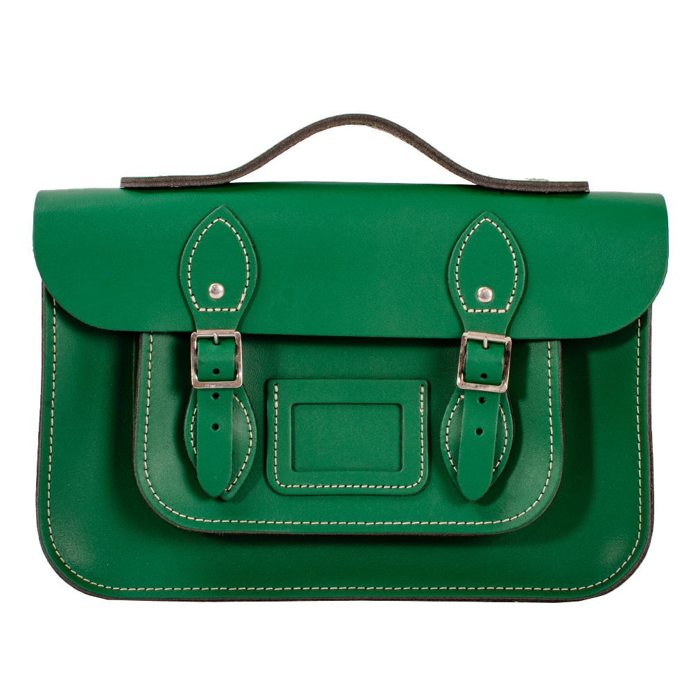 13" Light Green Magnetic Satchel - Oxbridge Satchels