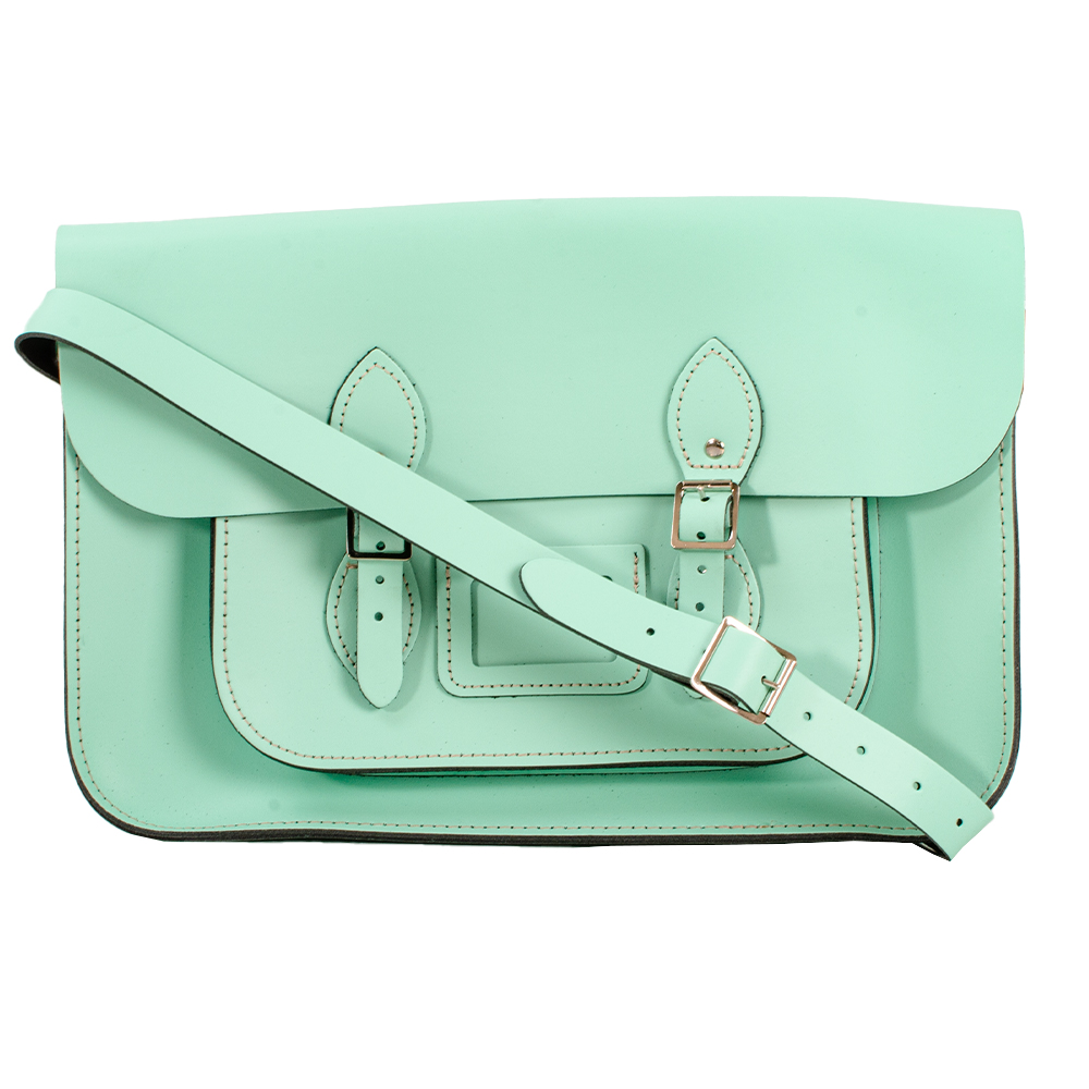 15" Lime Green Satchel - Oxbridge Satchels