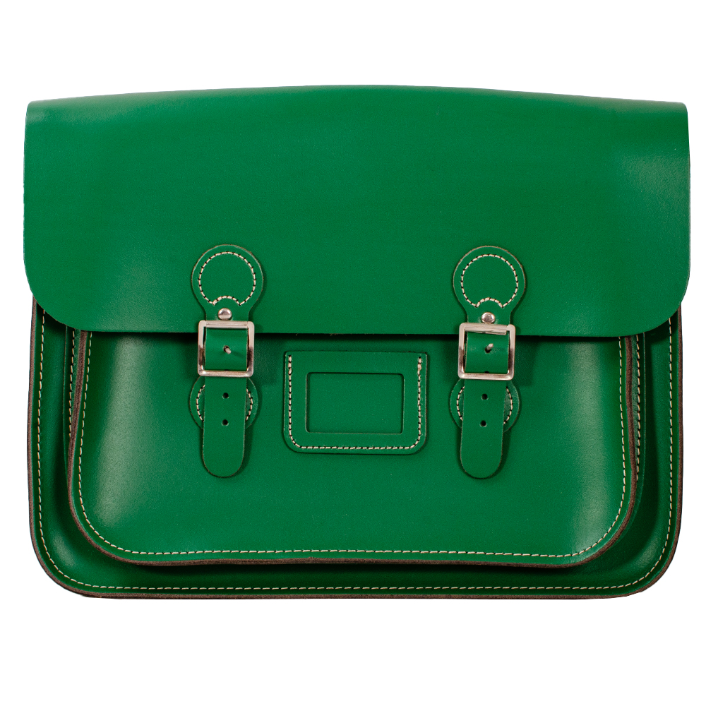 15" Light Green Circle Satchel - Oxbridge Satchels